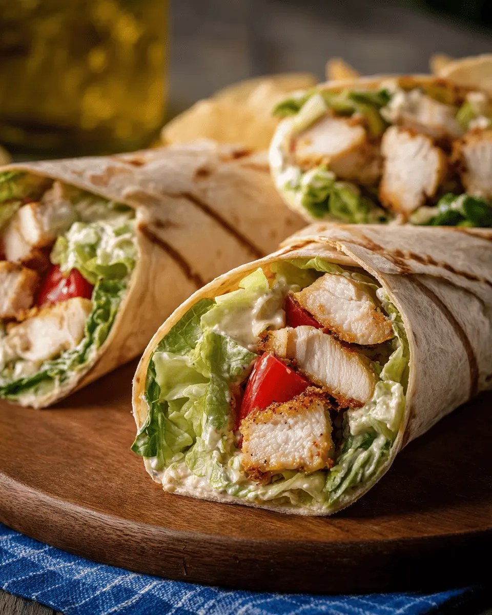 Chicken Caesar Salad Wraps