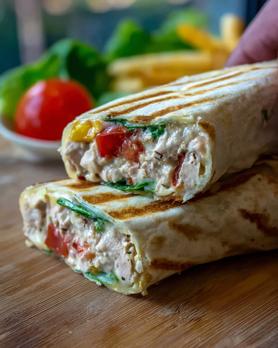 ultimate tuna melt wrap